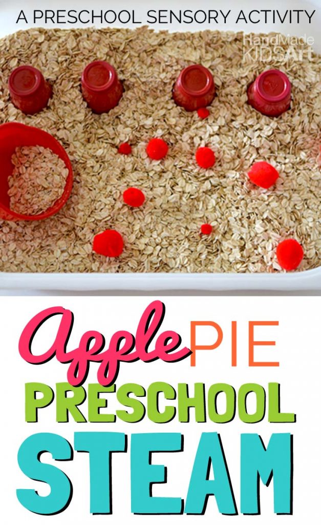 Easy Apple Sensory Bin for Preschoolers