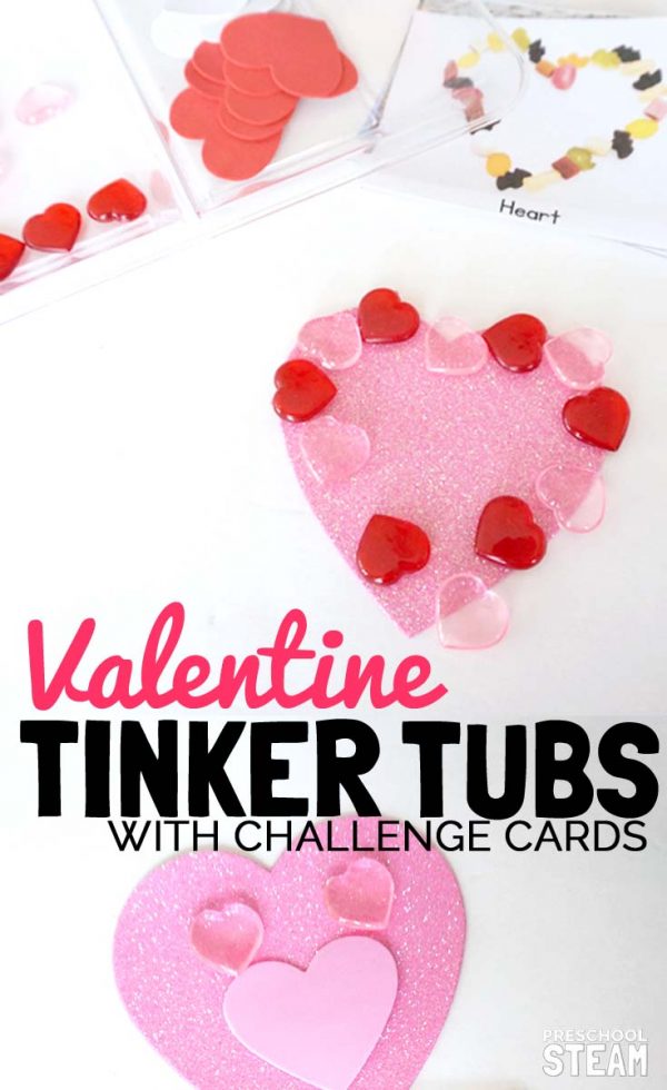 Valentine's Day Tinker Tubs for Preschoolers