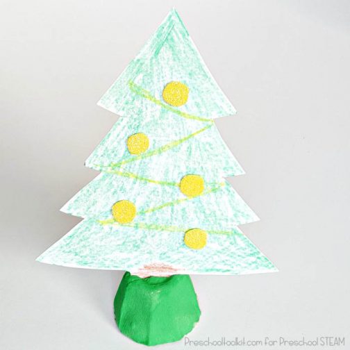 Christmas Tree STEAM Activity for Preschoolers