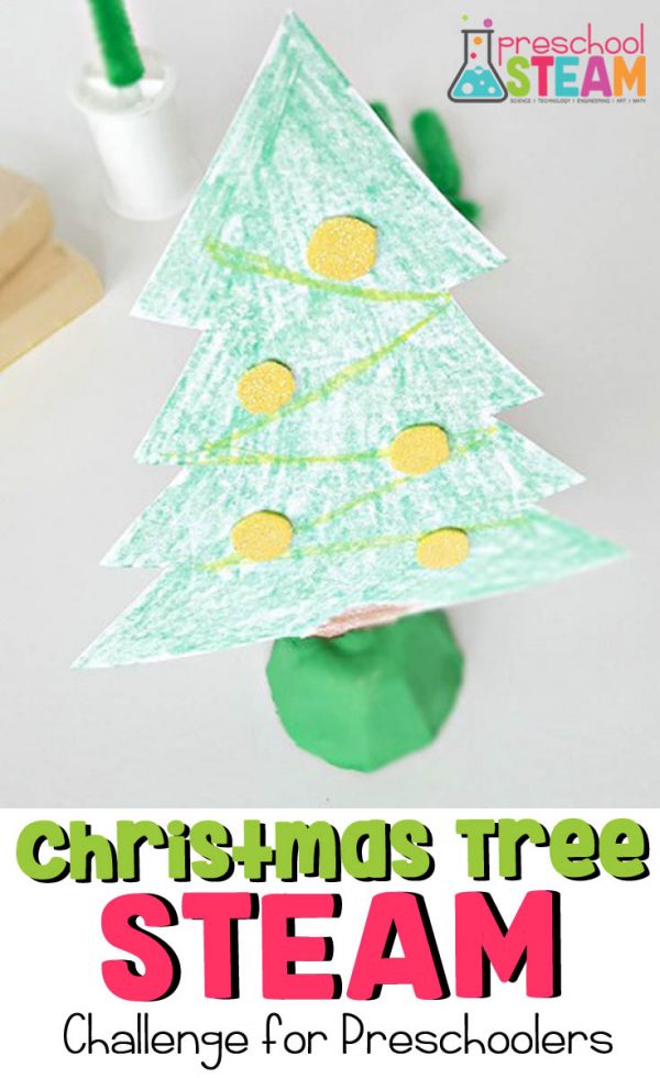 Christmas Tree STEAM Activity for Preschoolers
