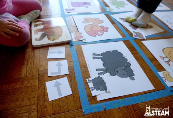 Screen-Free Brown Bear Coding Game for Preschoolers