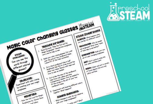 Magic Color Changing Glasses: A STEAM Activity for Preschool