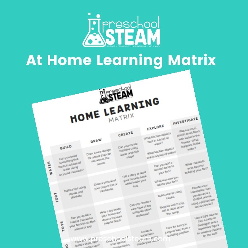 At Home Learning with Preschool STEAM - Preschool STEAM
