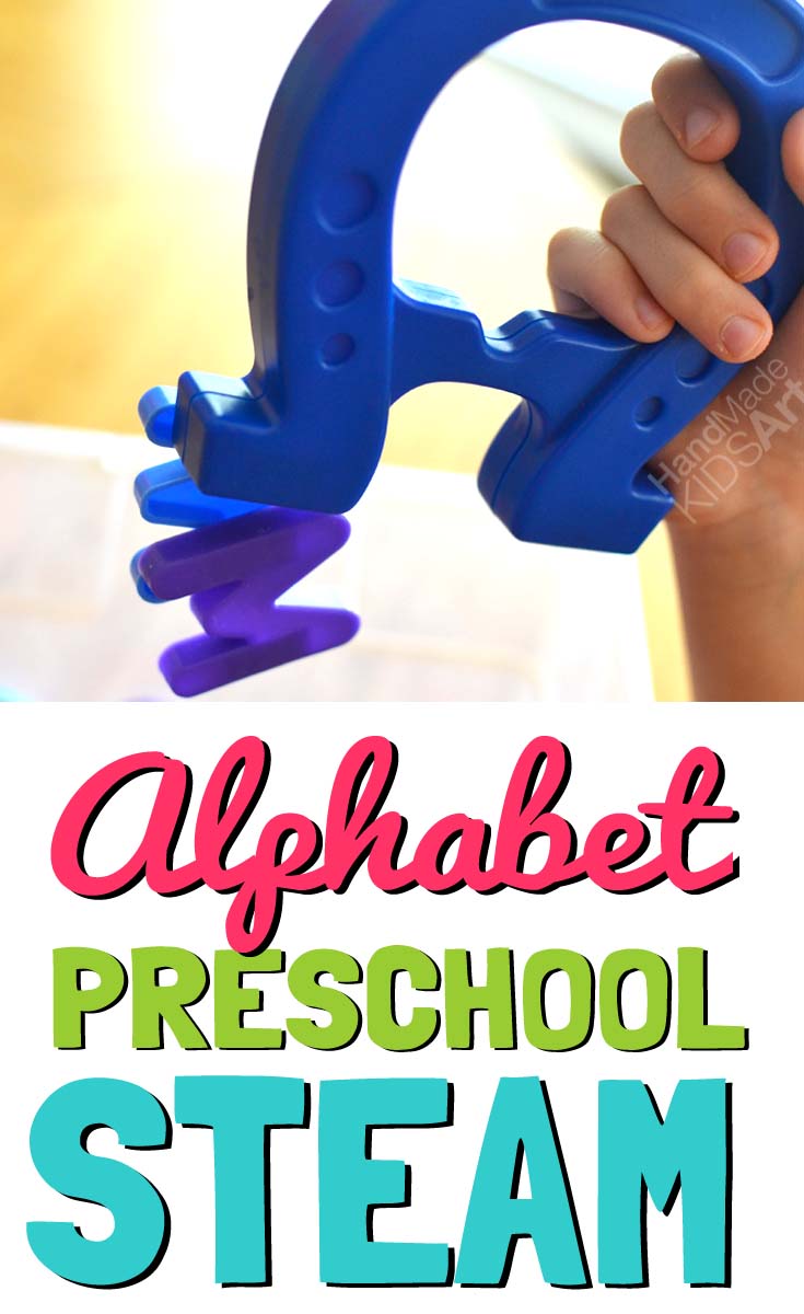 Easy Alphabet STEAM Activities - Preschool STEAM