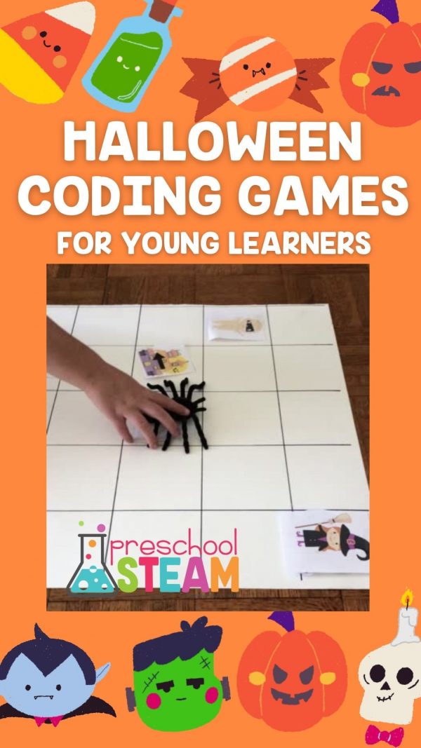 Halloween Hands-On Coding Games for Preschoolers - Preschool STEAM