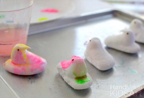 Easy Painting with Peeps: Process Art for Preschoolers - Preschool STEAM