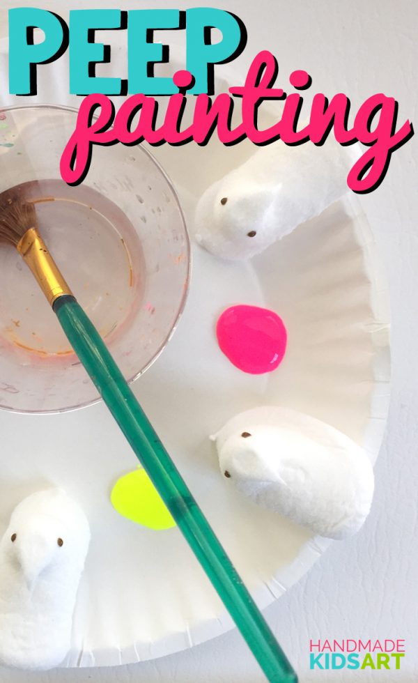 Easy Painting with Peeps: Process Art for Preschoolers - Preschool STEAM